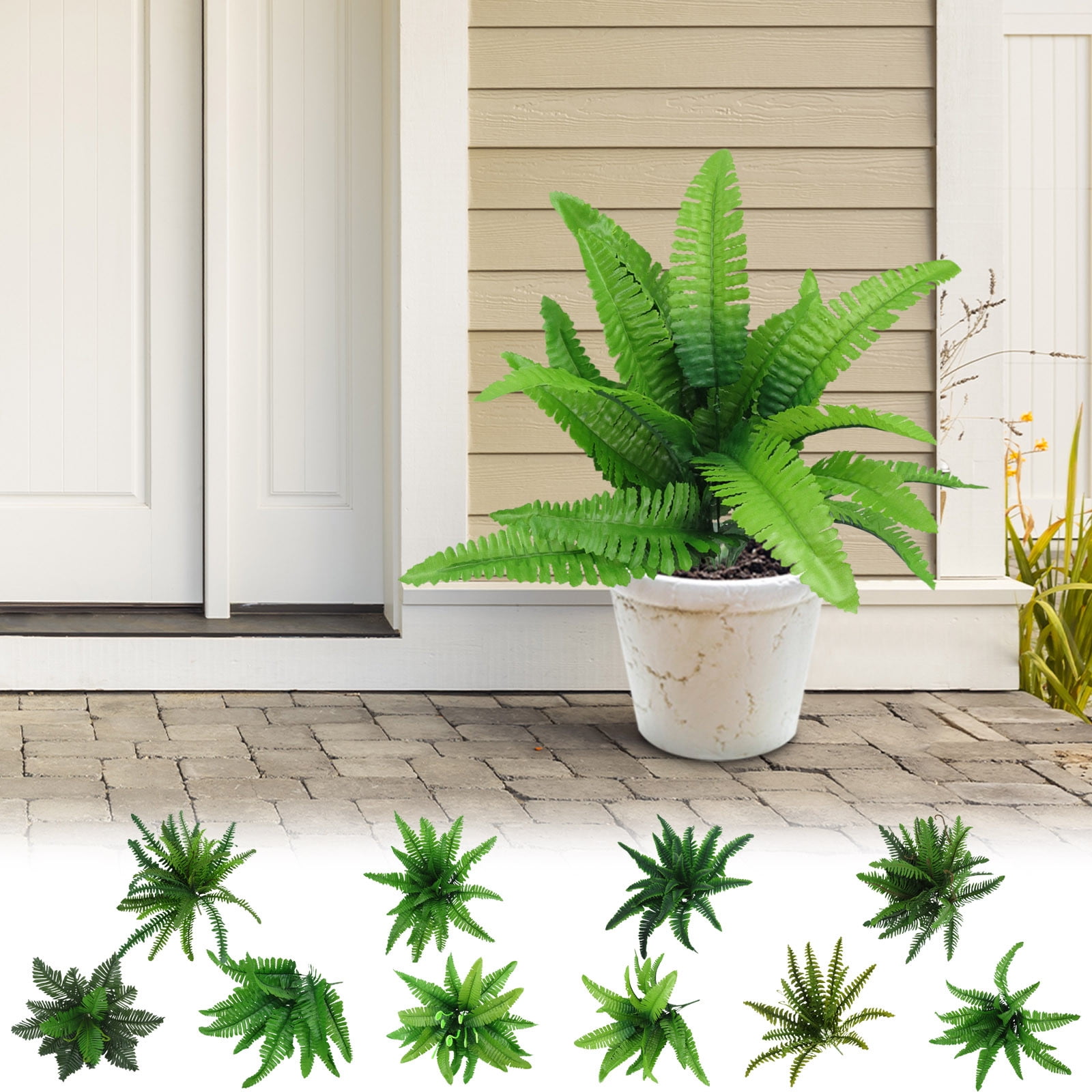 Simulated Persian Grass Fern Leaves Bouquet | Artificial Greenery Plant ...