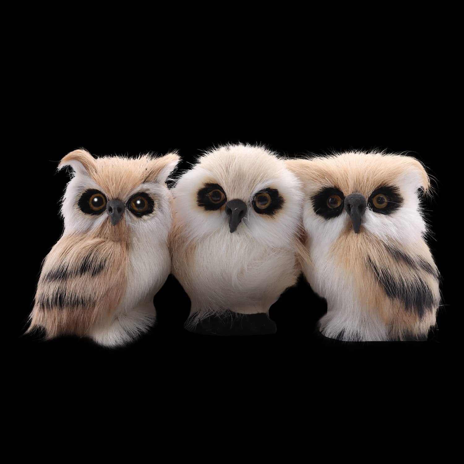 Simulated Plush Owl Fake Owl Furry Owl Christmas Ornament Owl Figurine ...