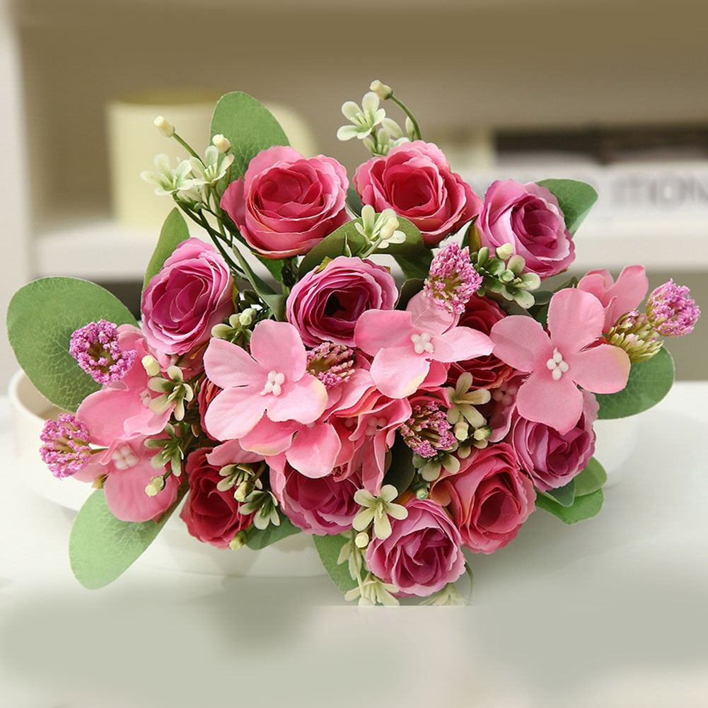 Simulated rose flower arrangement, simulated flower wedding arrangement ...