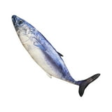 Simulated Sea Fish Plush Toy Mackerel Pike Tuna Salmon Plushie Stuffed ...
