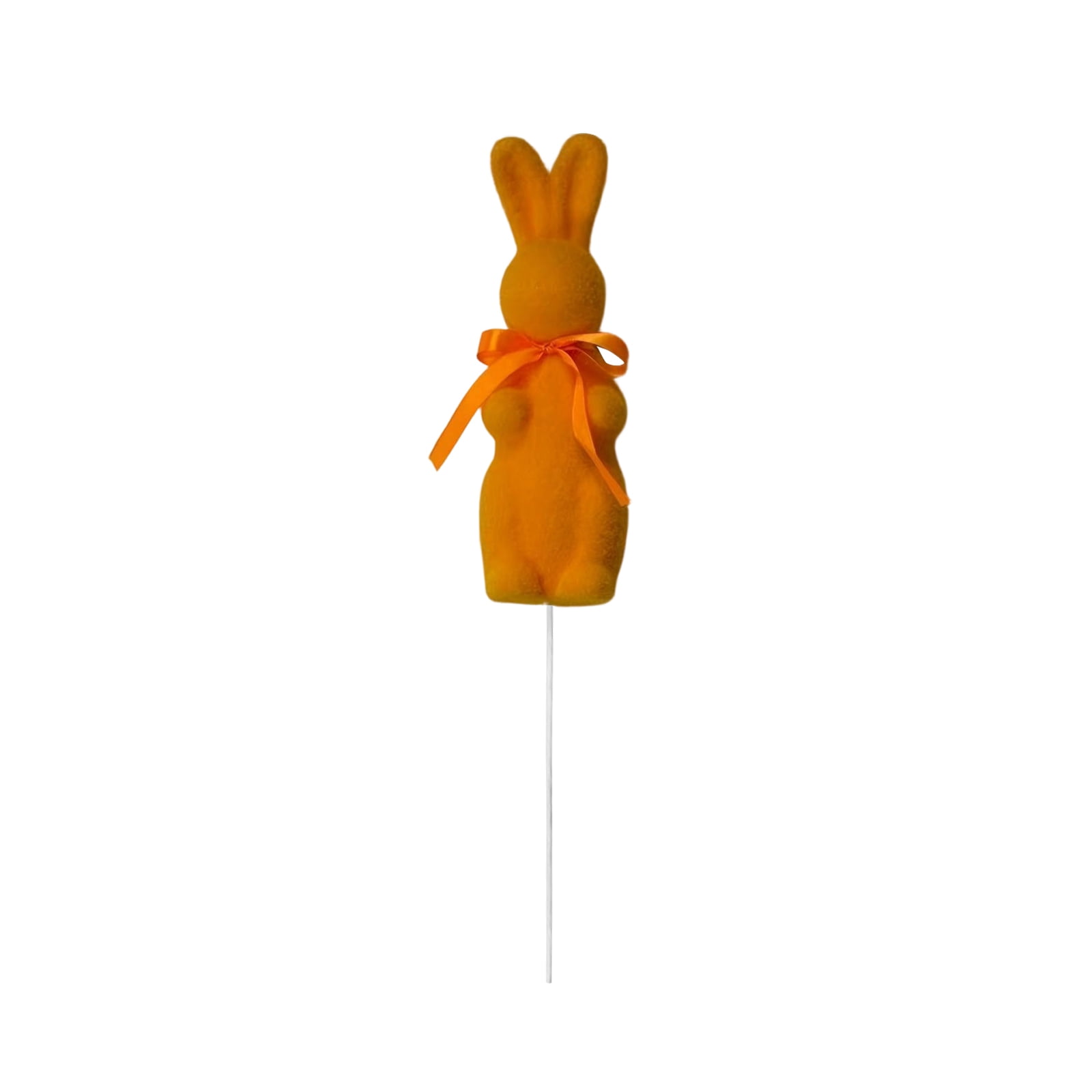 Simulated Short-Pile Moss Easter Bunny with Bow, Realistic Foam & Moss ...