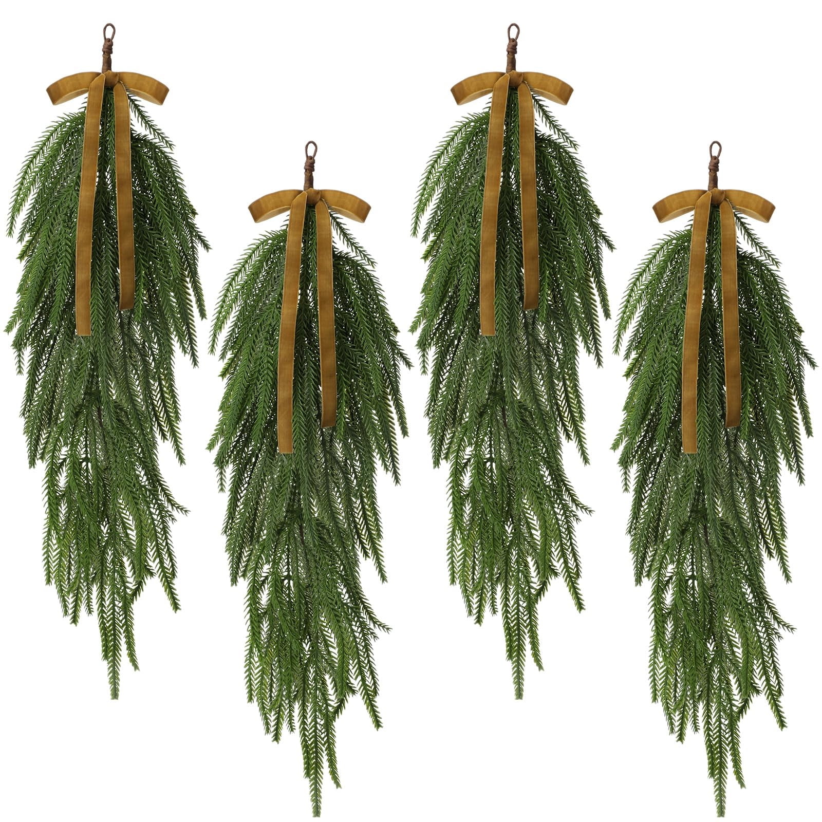 Simulated Soft-Glue Norfolk Needle Wall Hanging, Upside Down Christmas ...