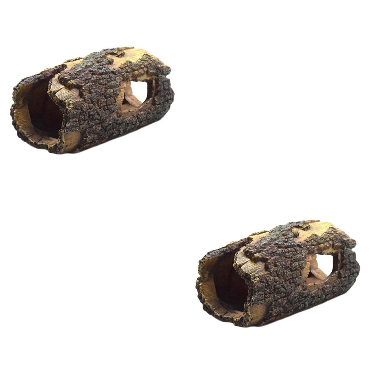 Simulated Tree Trunk Avoidance Hole 2 Pc Aquarium Tank Fish Animal ...
