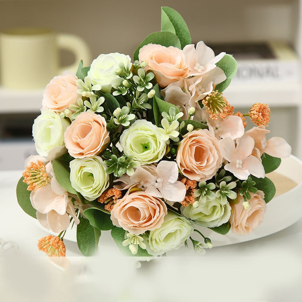 Simulated rose flower arrangement, simulated flower wedding arrangement ...