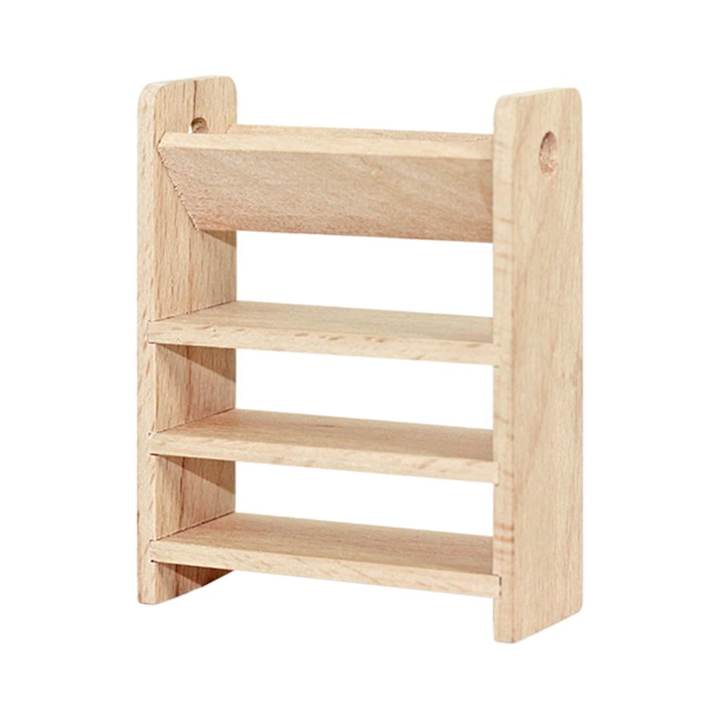 Simulation 1/6 1:12 Scale Miniatures Dollhouse Storage Shelf DIY ...