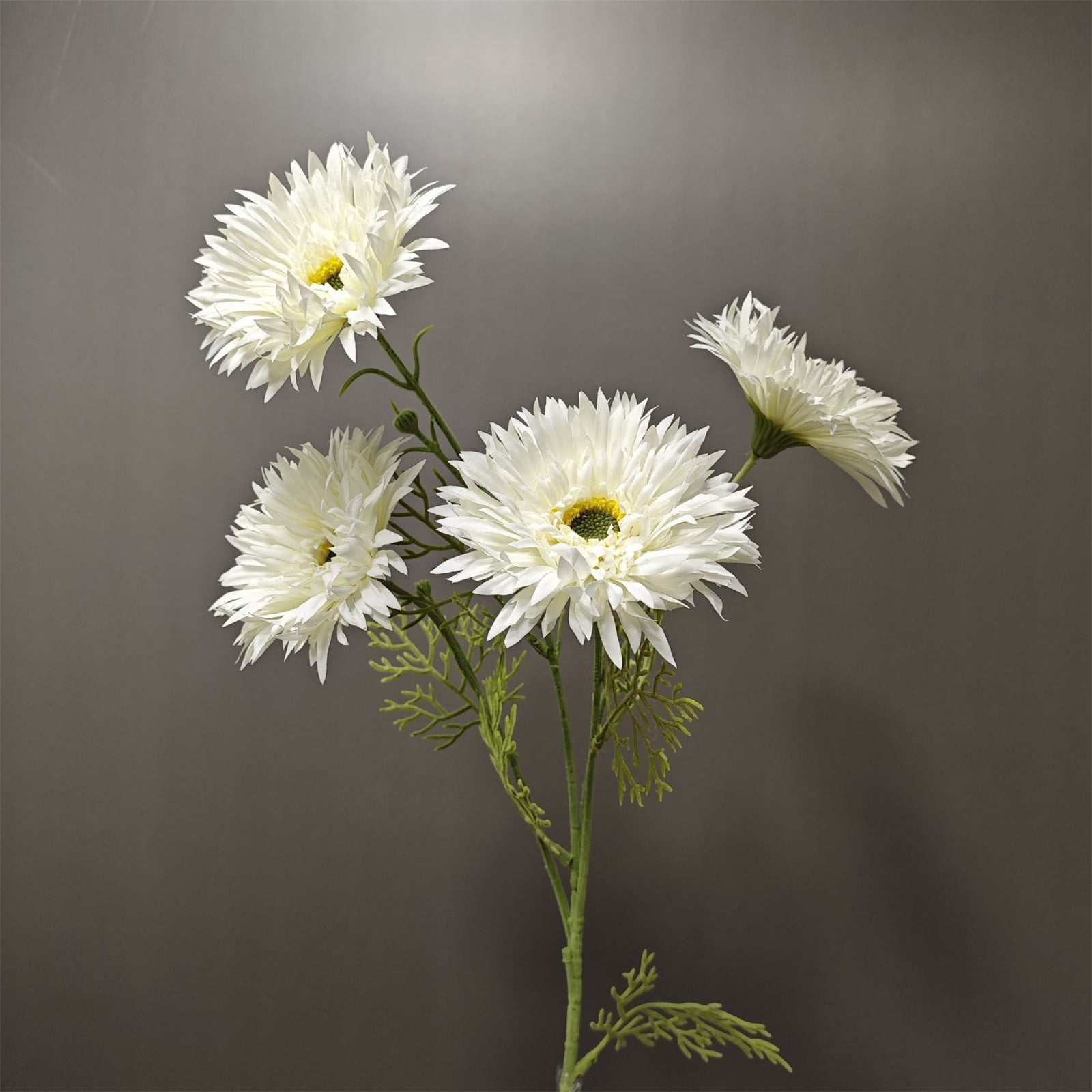 Simulation 4-Headed Gerbera White, Gerbera Flowers Artificial ...