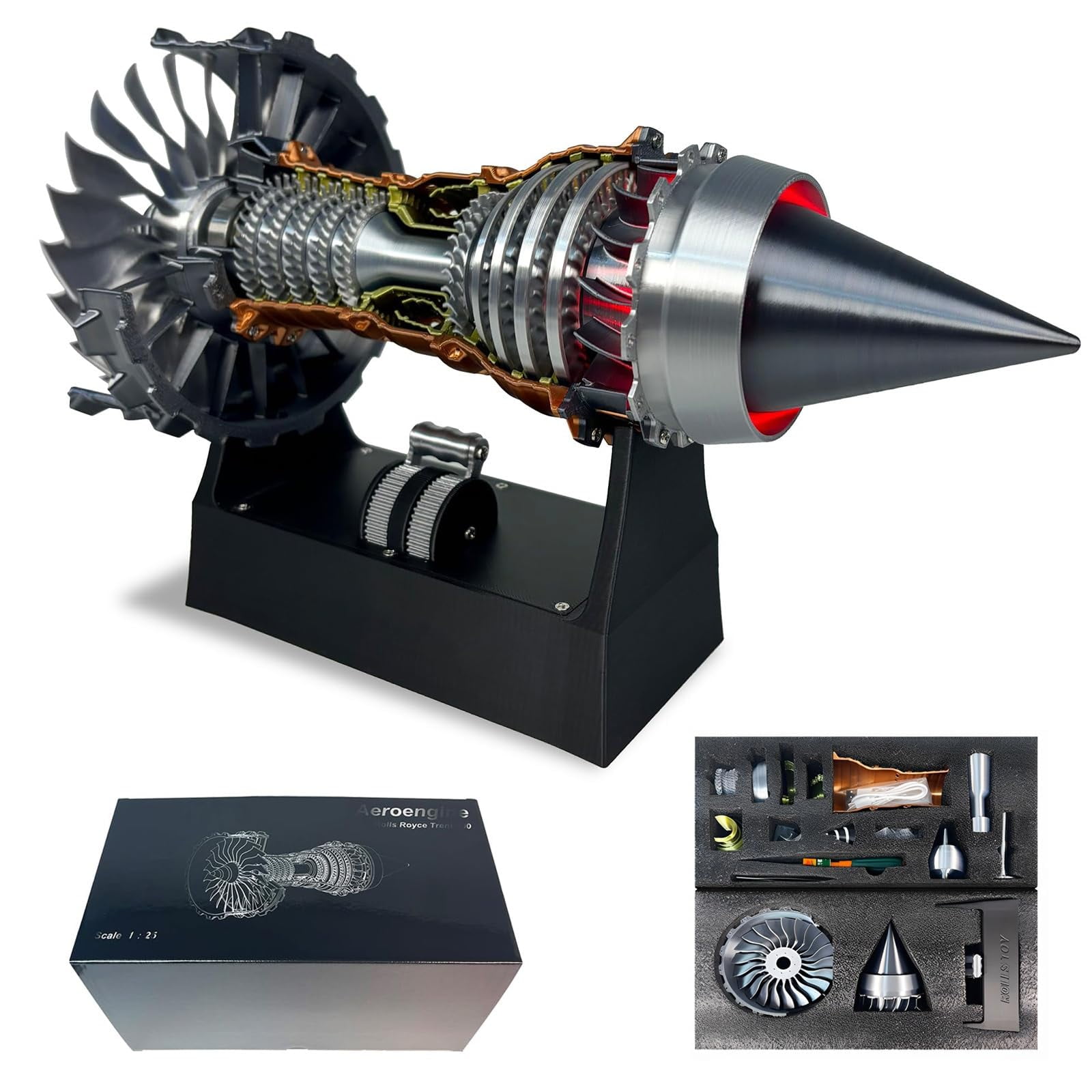 Simulation Aircraft Turbojet Engine Rotatable Model,Adjustable Speed ...