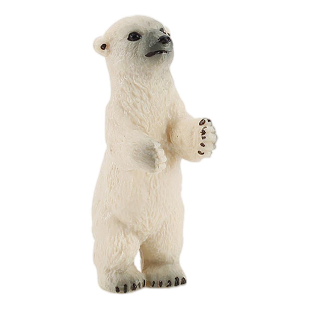 Simulation Arctic Animal Figures Bear Model Statues Playset Desktop ...