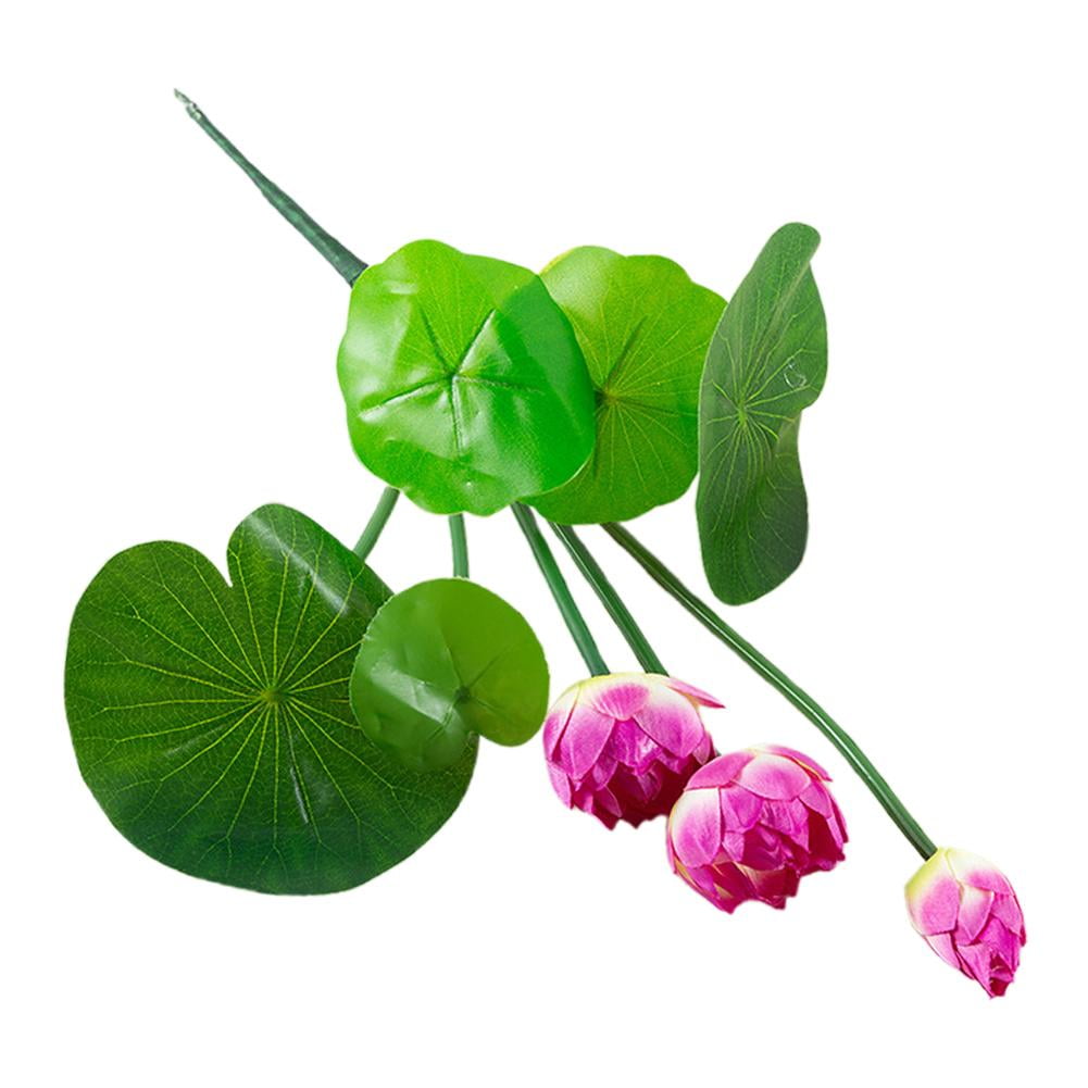 * Simulation Artificial Flower Water Lily Micro Landscape Home Plants ...