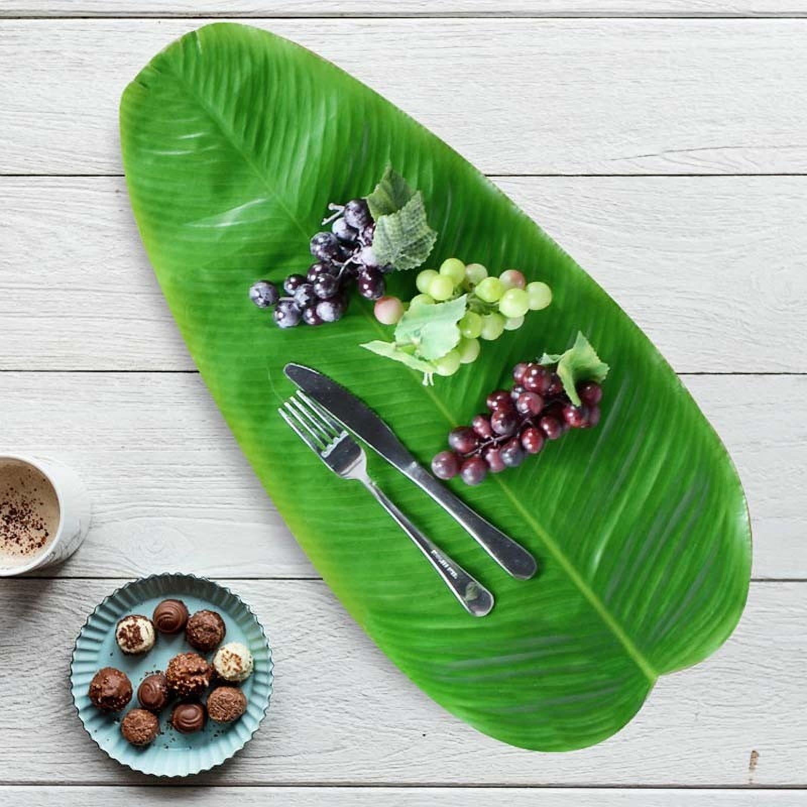Simulation Banana Leaf Table Mat Decoration Table Flag Simulation Plant ...