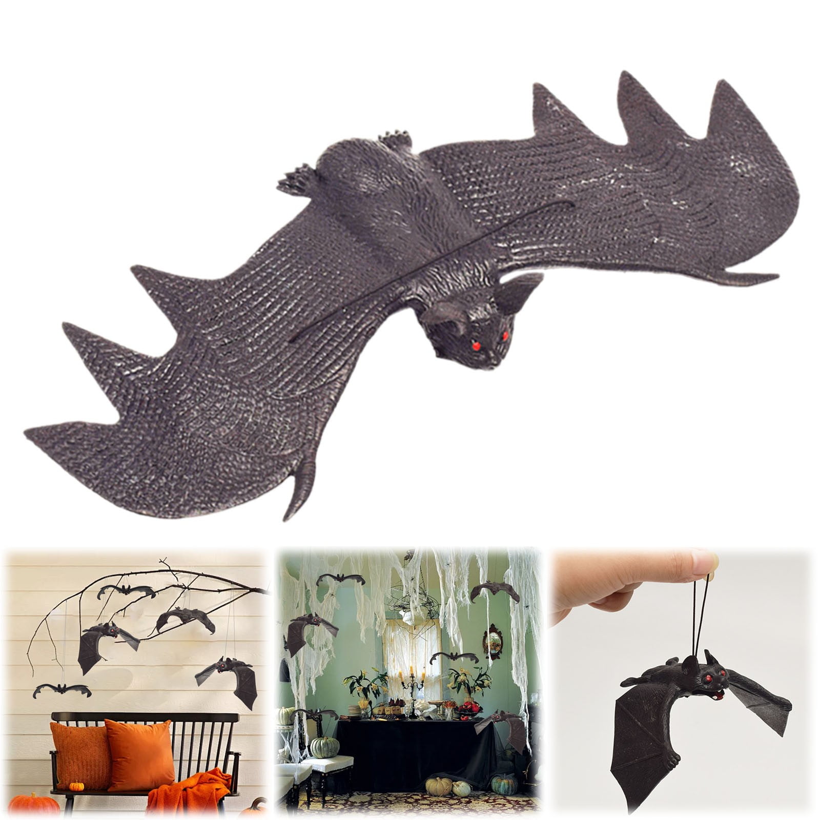 Simulation Bat Pendant Halloween Rubber Bat - Simulation Large Hanging ...