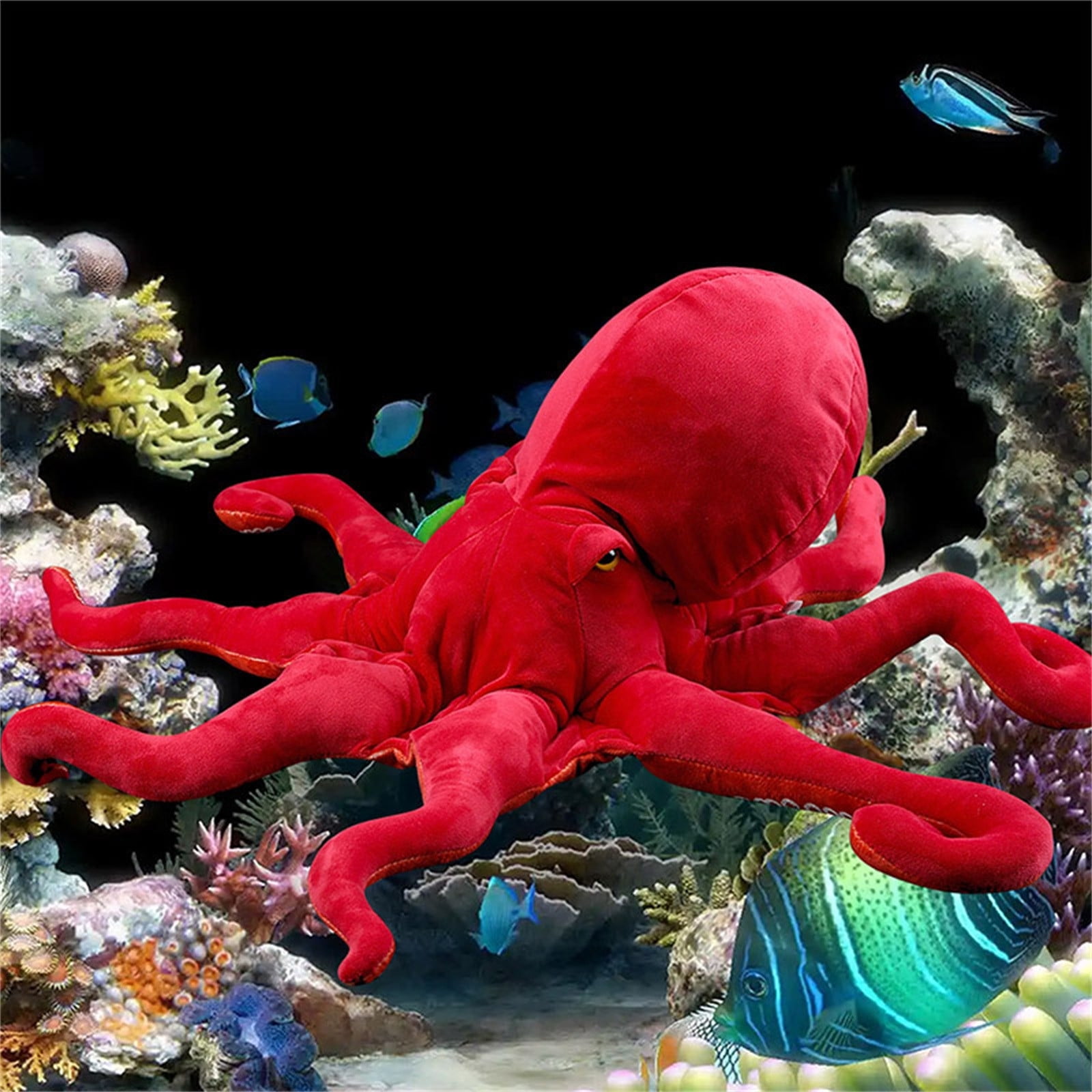Simulation Big Octopus Plush Toy & 18-In Soft Marine Animal Plush Toy ...