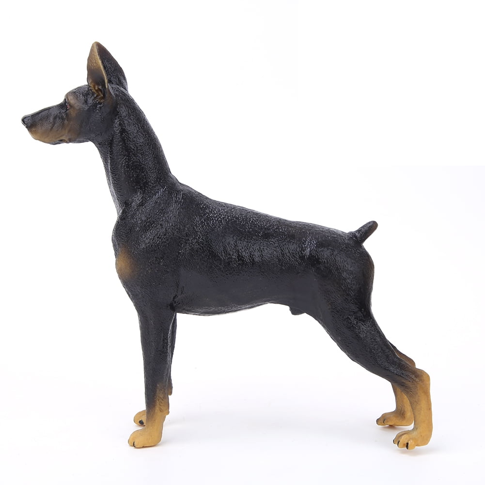 Simulation Black Doberman Model,Realistic Black Doberman Toy For Kids ...