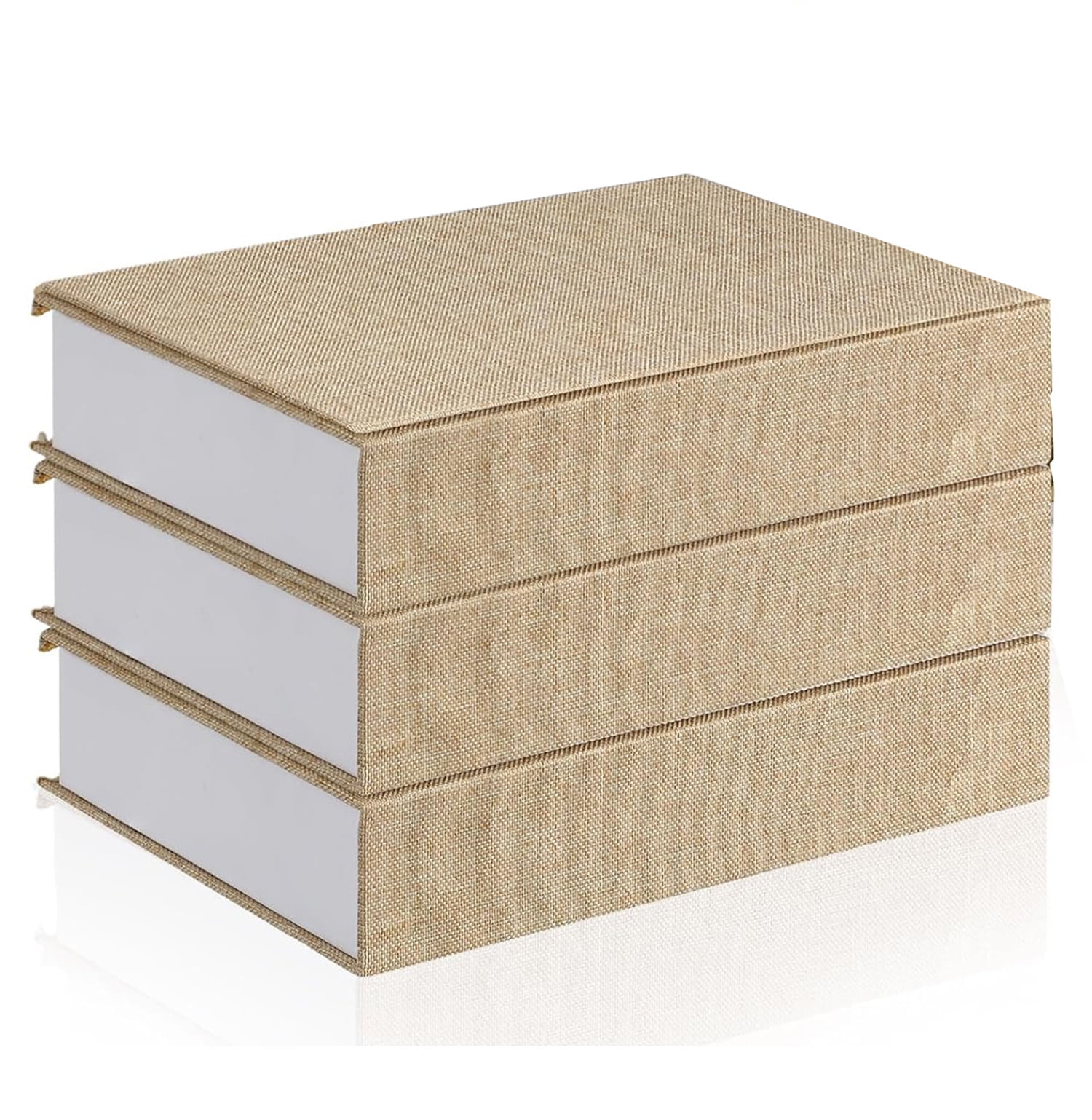 Simulation Book,Bexikou 3 Pcs Faux Book,Decorative Blank Books DIY ...