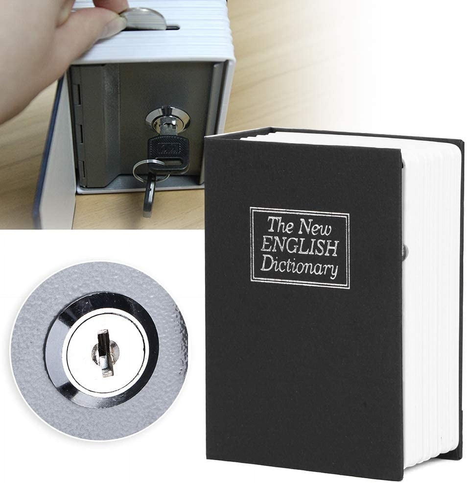 Simulation Book Safe Storage Box, Money Cash Jewelry Security Lock Case ...