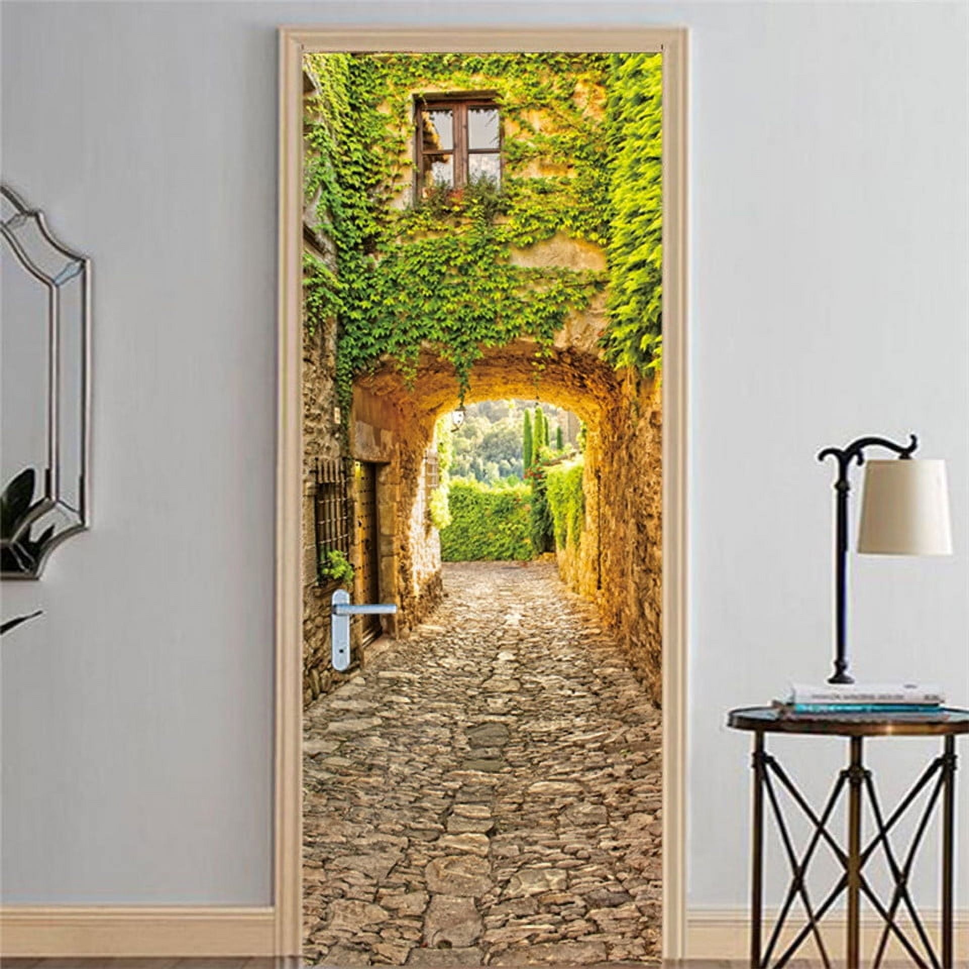 Simulation Brick Door Sticker Adhesive Removable Wallpaper Waterproof ...