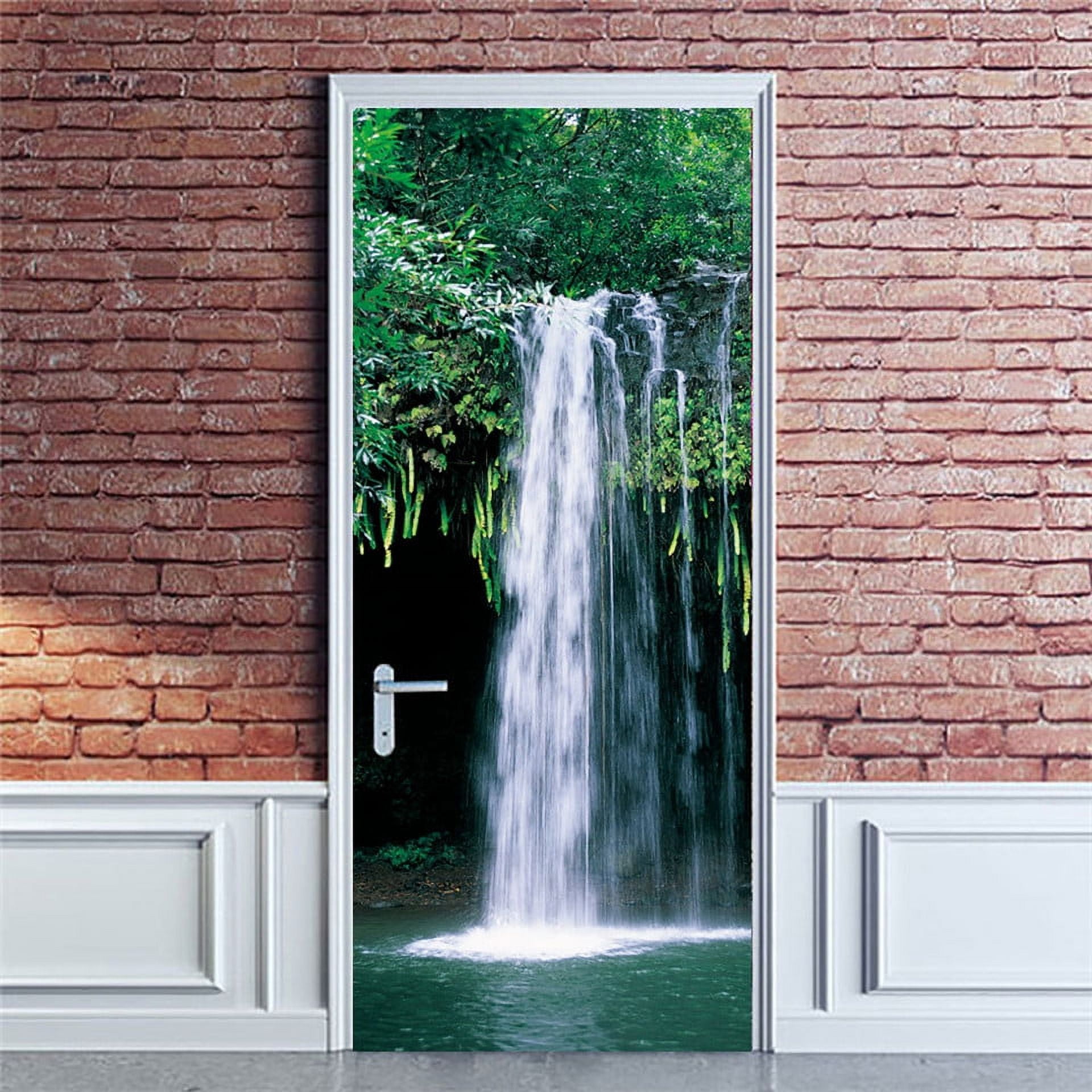 Simulation Brick Door Sticker Adhesive Removable Wallpaper Waterproof ...