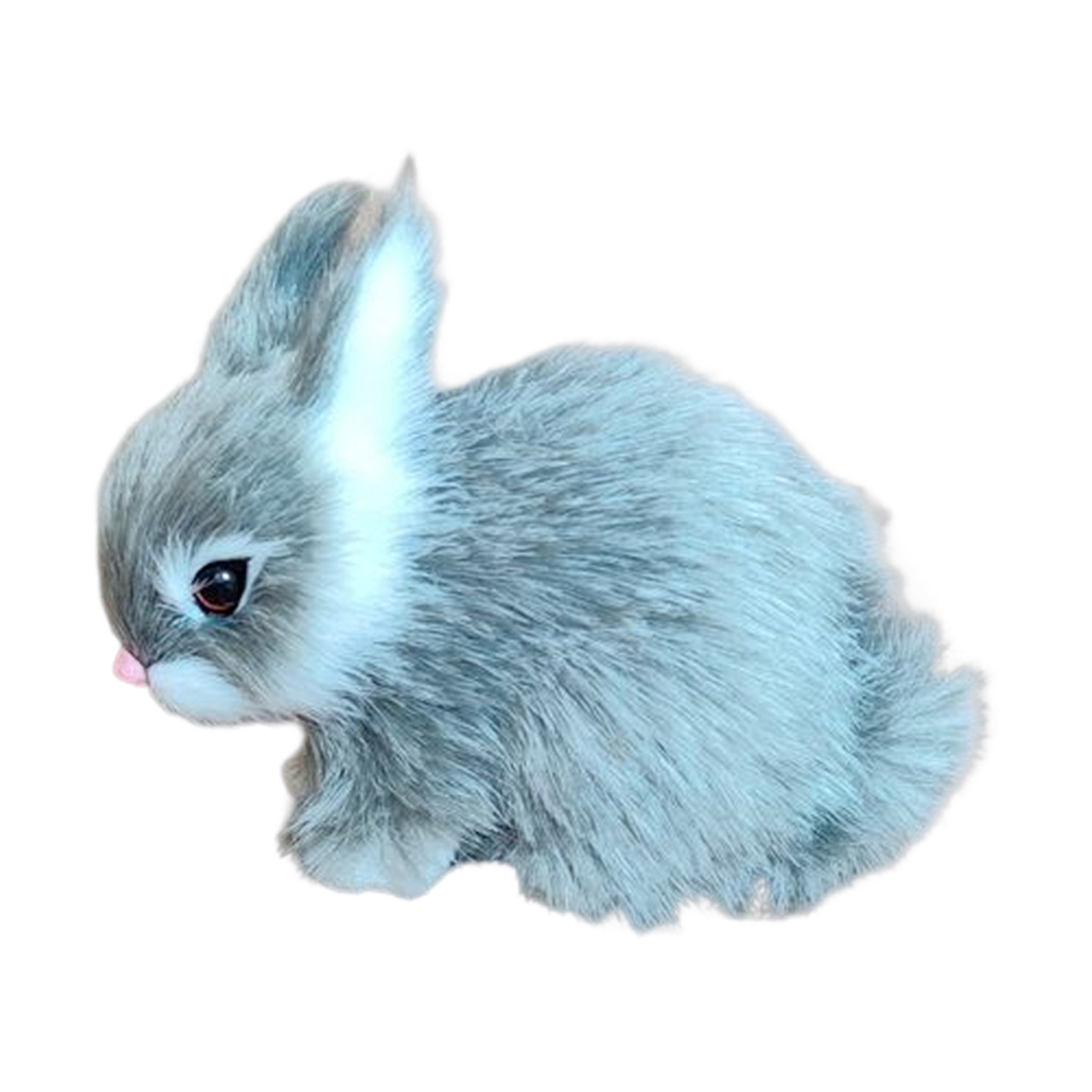 Simulation Bunny - Cute Collectible Faux Fur Plush Rabbit for Easter ...