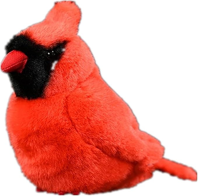 Simulation Cardinal Bird Plush Toy, 5.9inch Soft Cute Cardinal Bird ...
