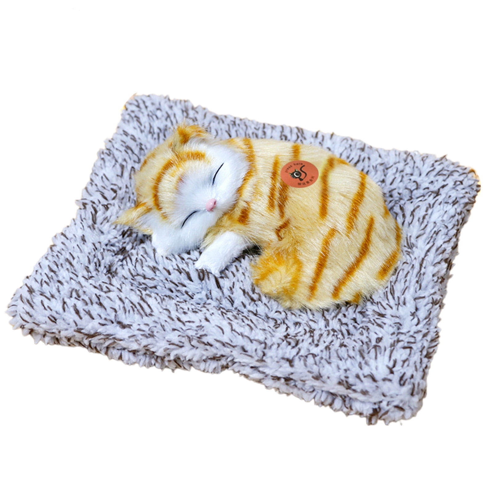 Simulation Cat Dog Static Model Flannel Plush Toy Fluff Hair Kitten ...