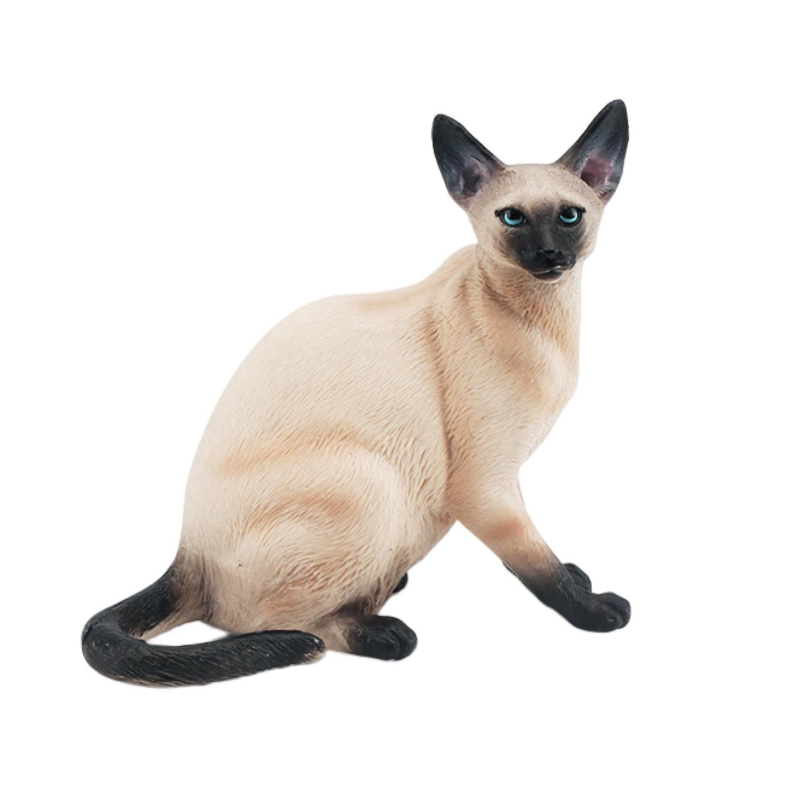 Simulation Cat Figurine PVC Solid Kitten Model Realistic Miniature Cute ...