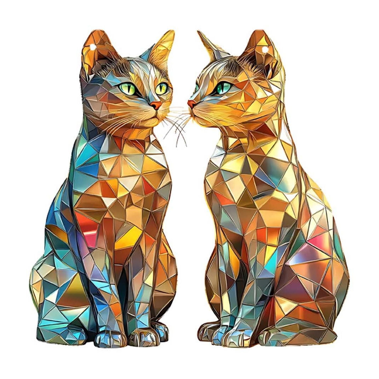 Simulation Cat Ornaments - Acrylic Artificial Cat, Mini Cat Ornaments ...