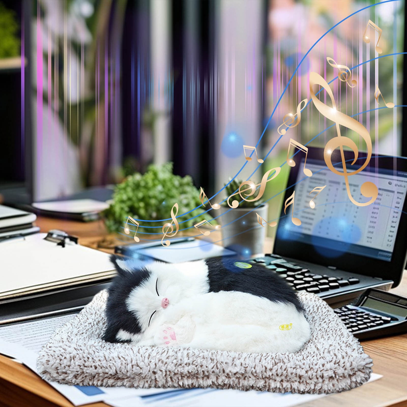 Simulation Cats Car Dash Decorations, Decorative Cute Realistic ...