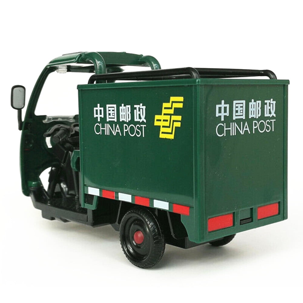 Simulation China Post Express Car Tricycle Alloy Model Kids Toy Gift ...