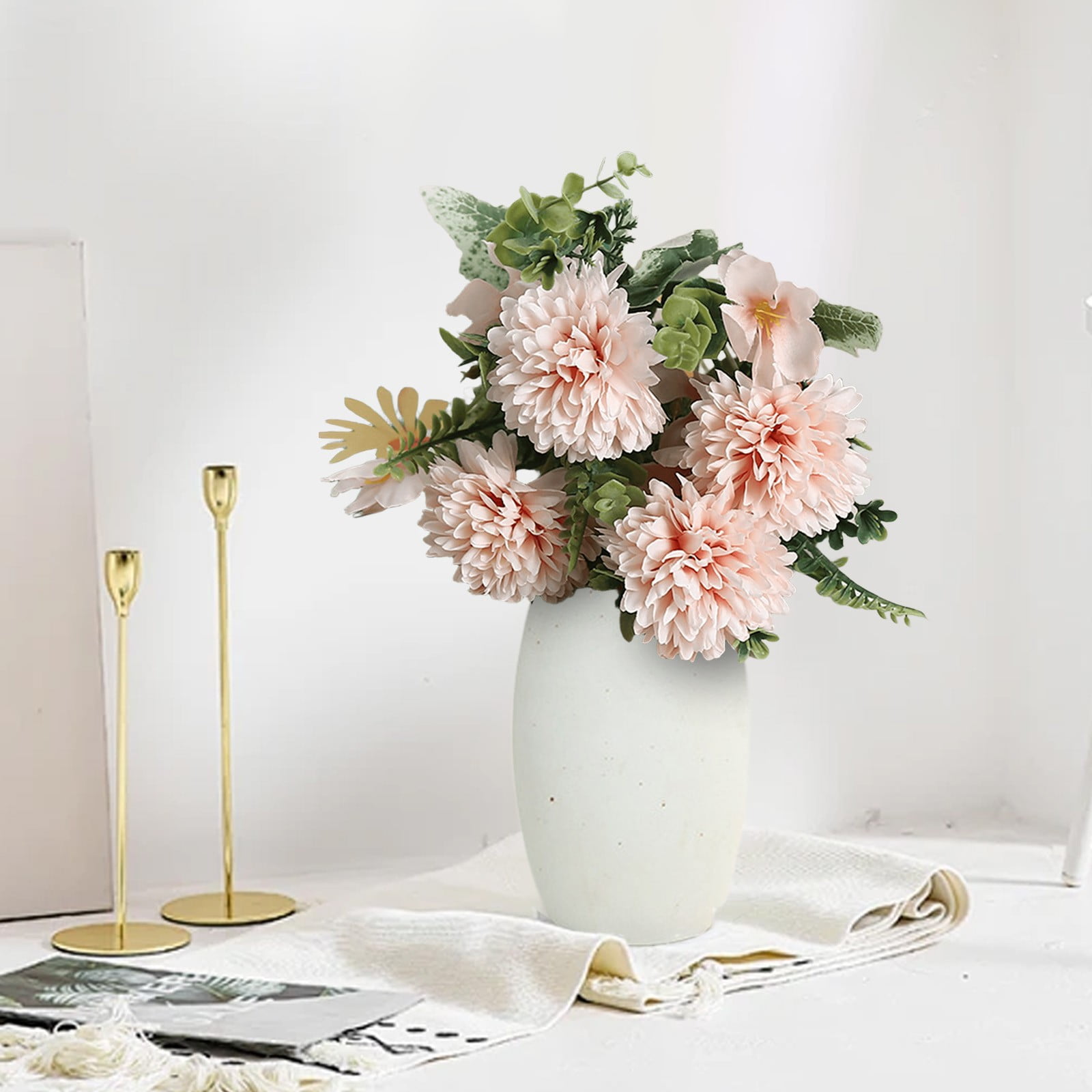 Simulation Chrysanthemum Fake Flower, Silk Arrangement, 12-inch ...