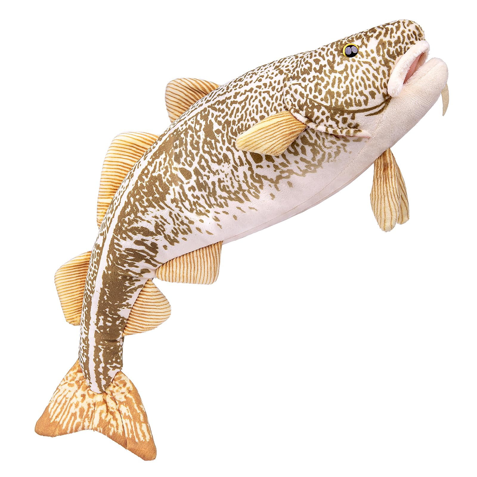 Simulation Codfish Cod Stuffed Plush Toy - 17Inch Lifelike Depth Ocean ...