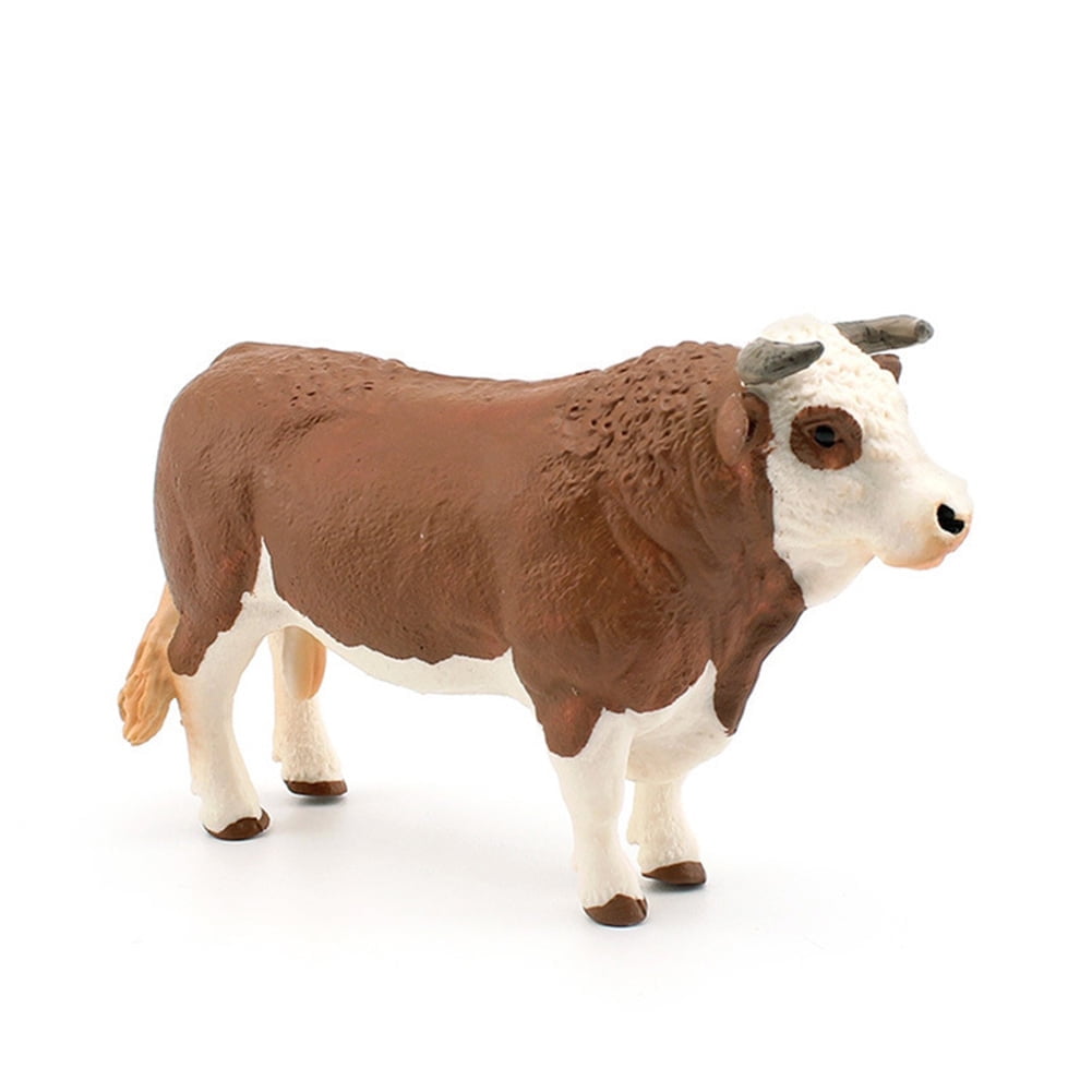 Simulation Cow Cattle Action Figures Cute Farm Animals Model Ornaments ...