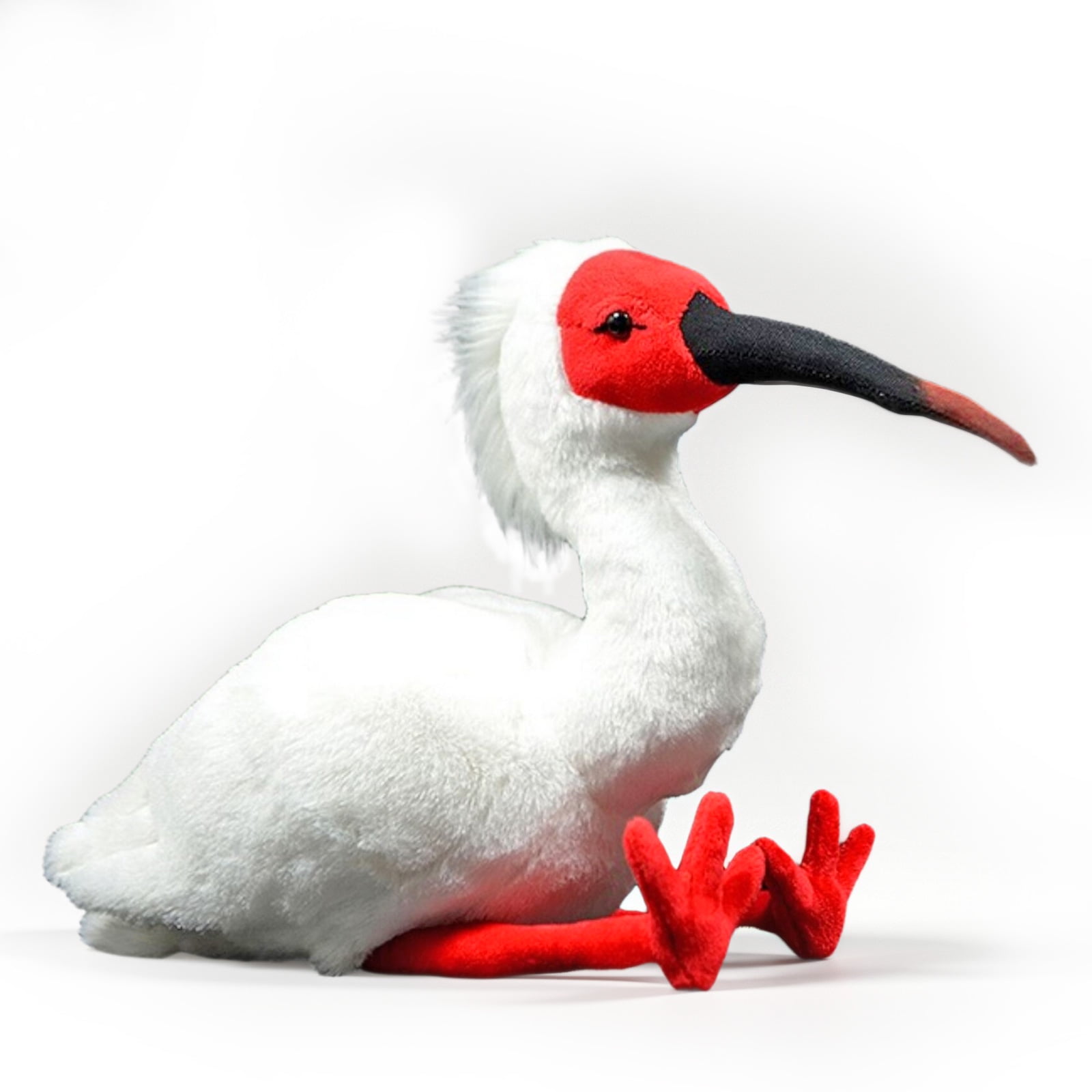 Simulation Crested Ibis Plush Toy - Red Realistic Ibis Bird Simulation ...