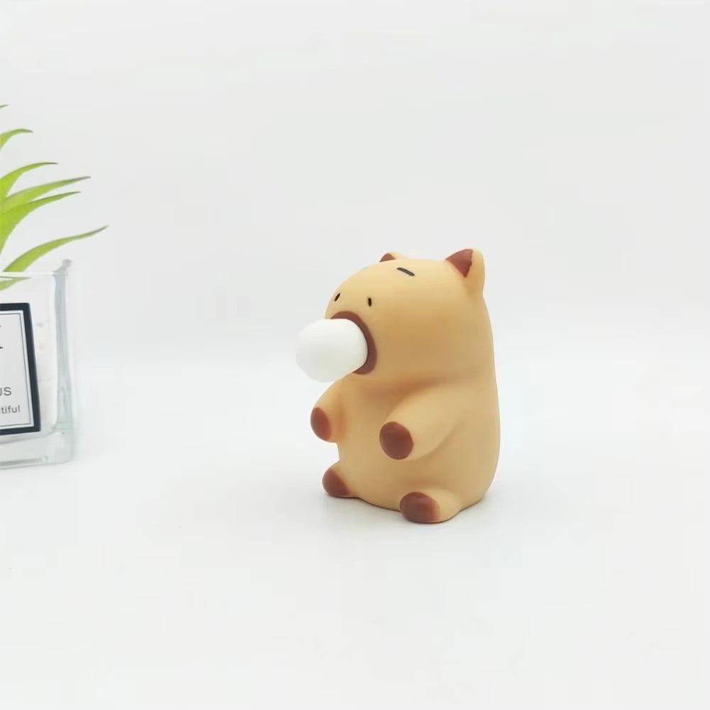 Simulation Cute Relaxing Squeeze Toys Capybara Water Animal Soft Rubber ...