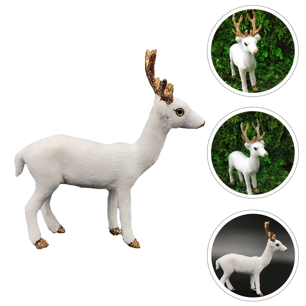 Simulation Deer Toys Mini Deer Model Desktop Decoration Deer Model ...