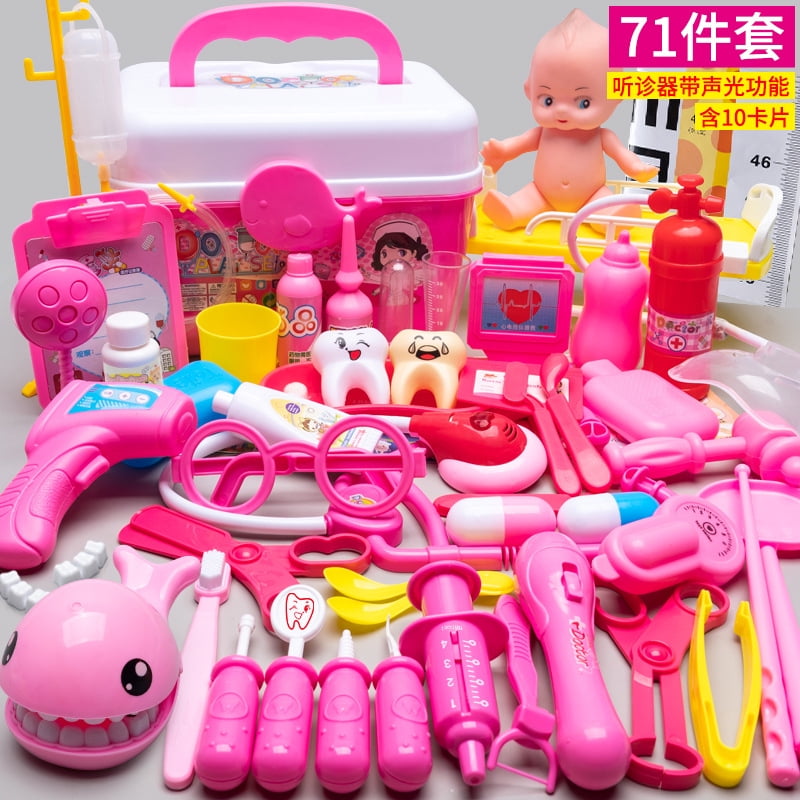 Simulation Doctor Nurse Toy Set Kids Pretend Play Medical Box Playing ...