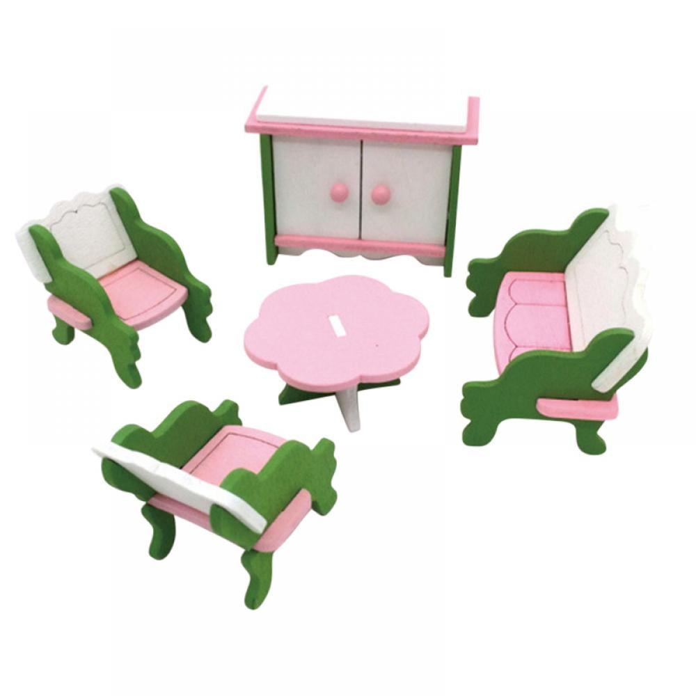 Simulation Doll House Play House Set Wooden House Kitchen/Livingroom ...