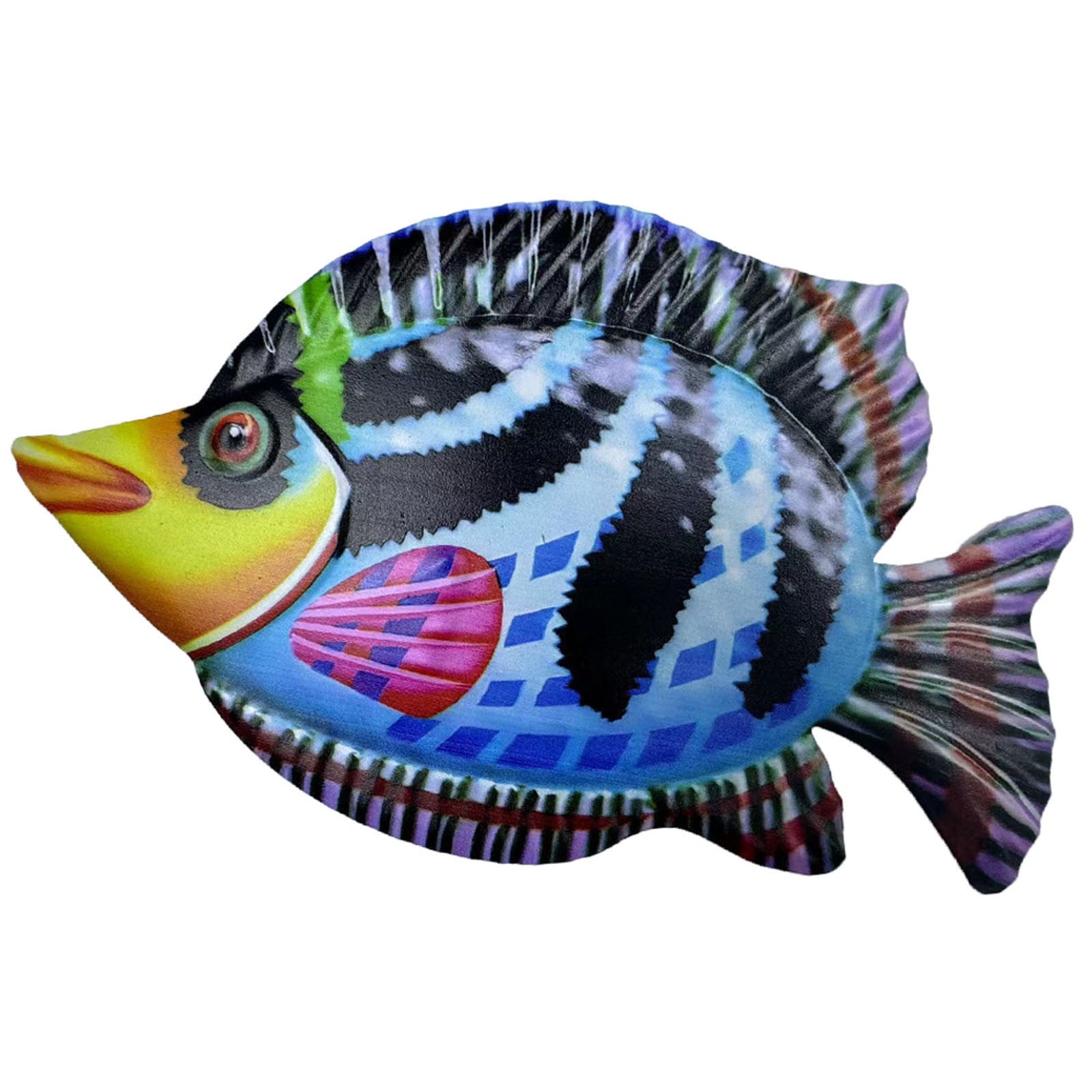 Simulation Fish Iron Big Mouth Fish Wall Hanging Metal Wall Decoration ...