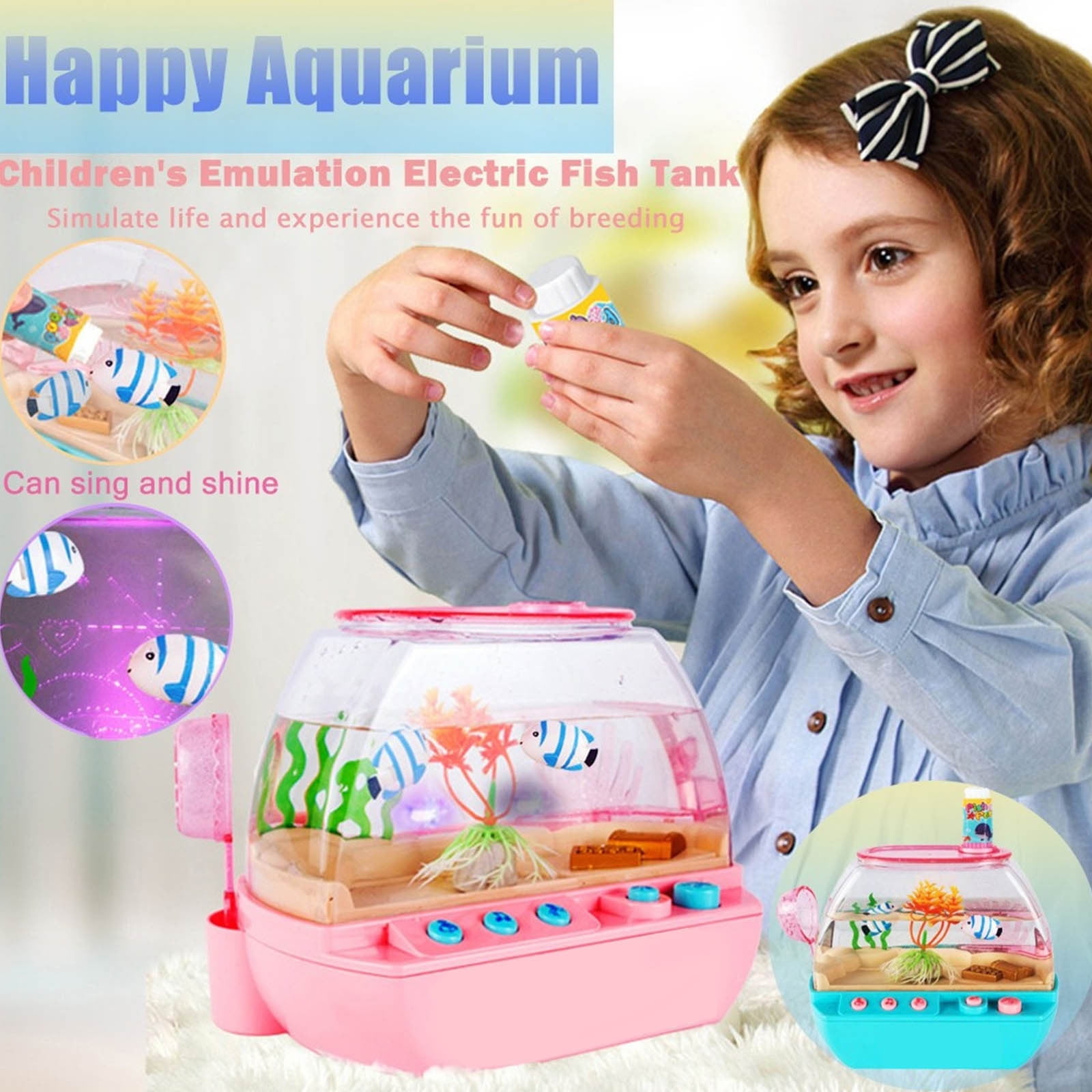 Simulation Fish Tank with Lighting & Music Effects - Interactive ABS ...