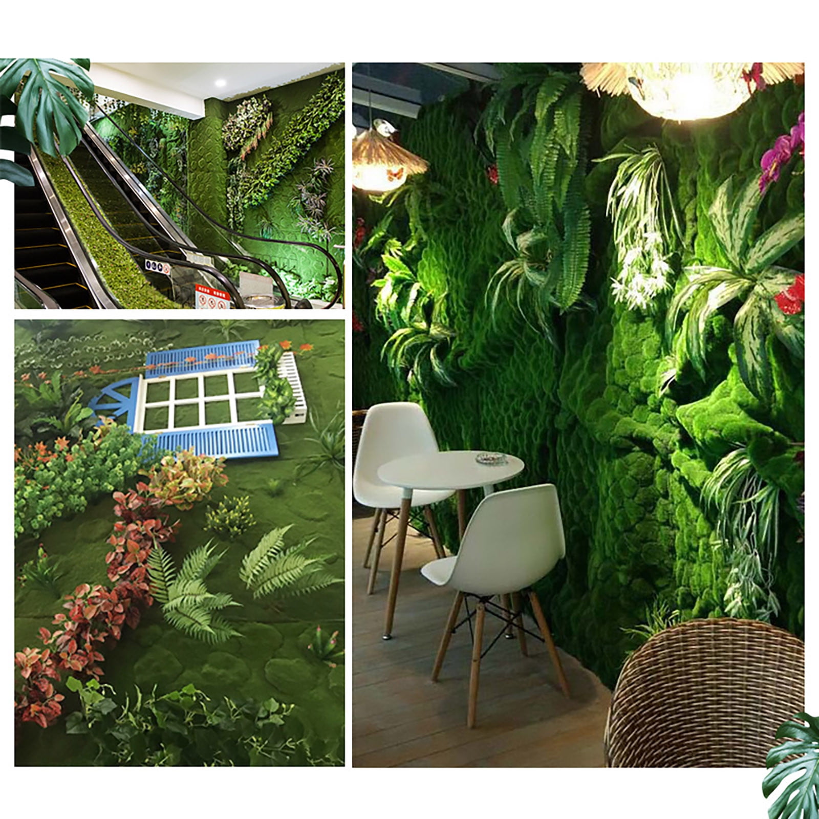 Simulation Flocking Moss Wall Decoration Window Background Tray Moss ...