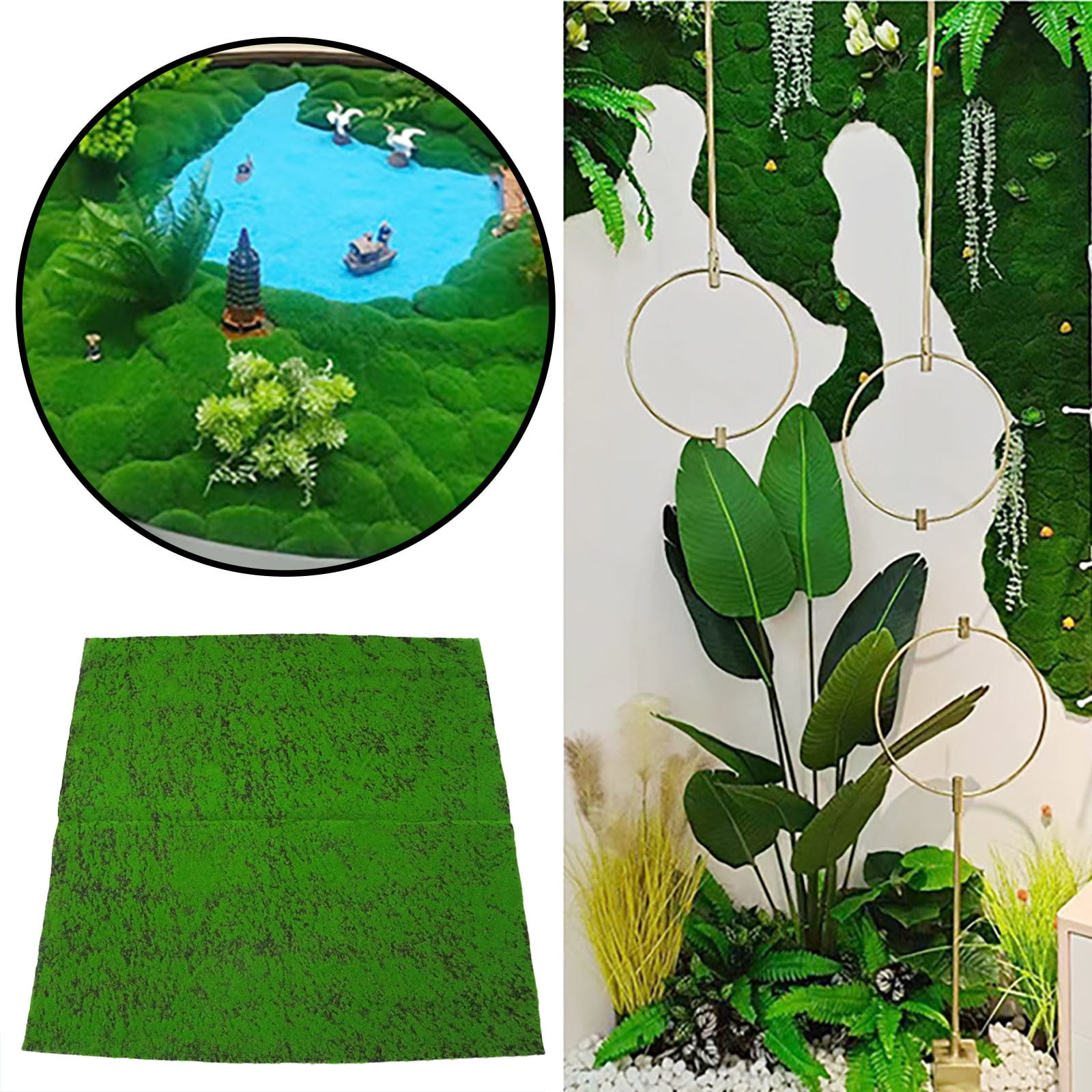 Simulation Flocking Moss Wall Decoration Window Background Tray Moss ...