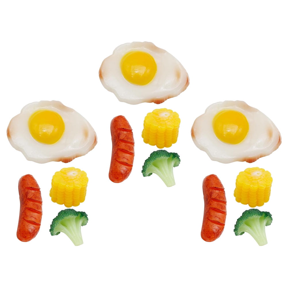 GOOHOCHY Simulation Food Plastic Fake Food Model Assorted Color 12pcs ...