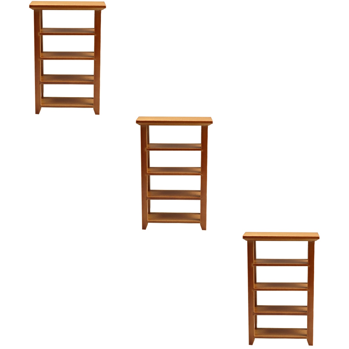 Simulation Frame Accessories Toys Wooden Furniture Shelf Model 3 Count ...