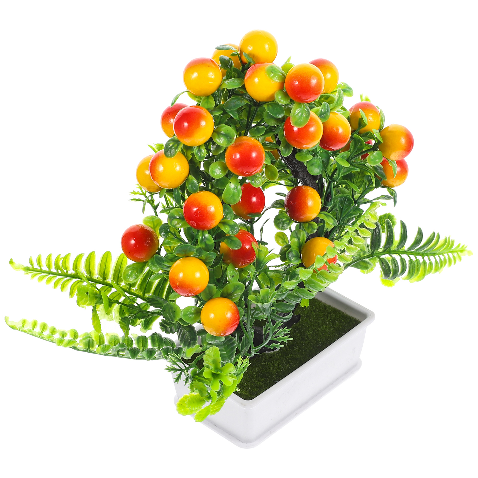 Simulation Fruit Tree with Pot Desktop Fruit Tree Realistic Bonsai ...