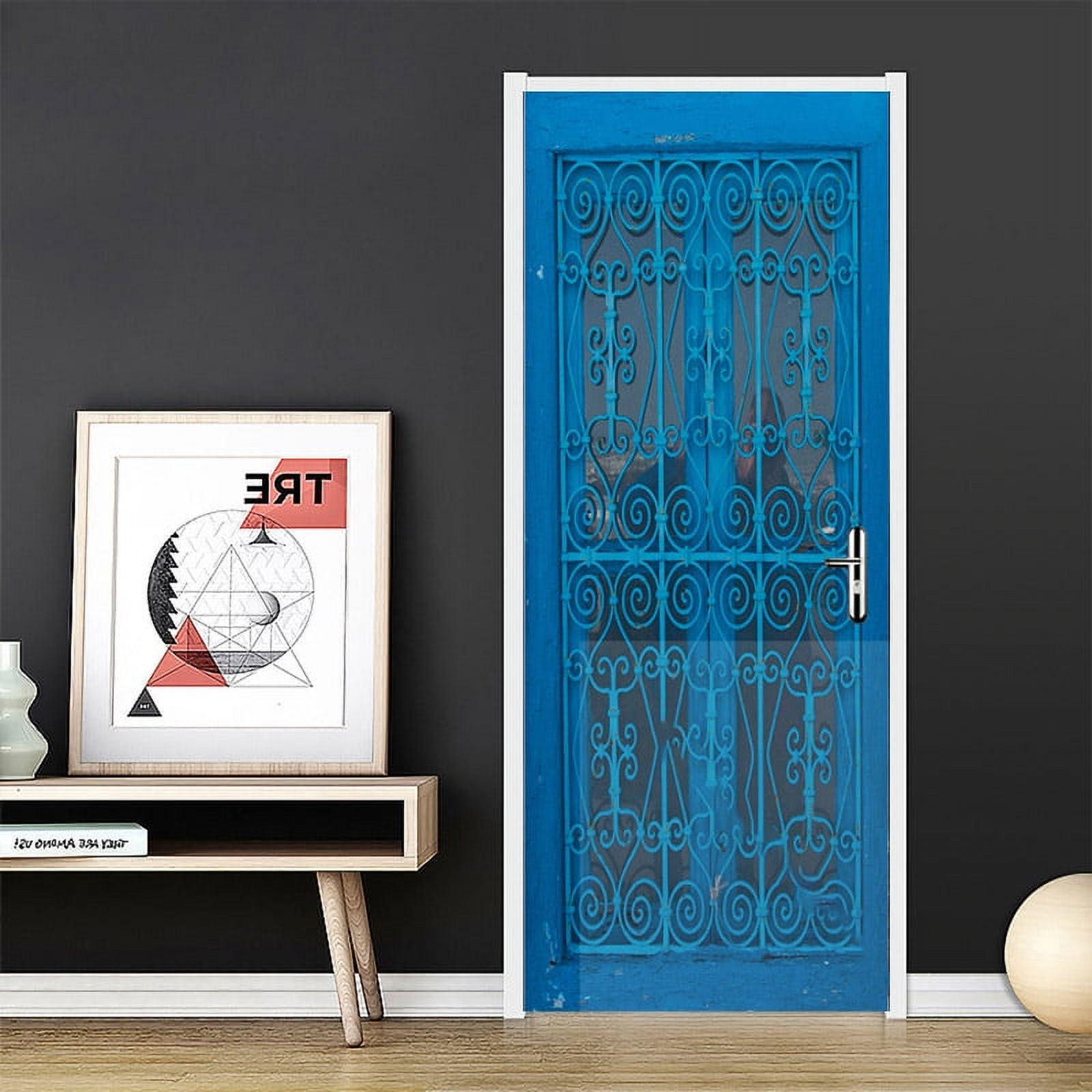 Simulation Gate Door Stickers Self-adhesive Waterproof Wallpaper For ...