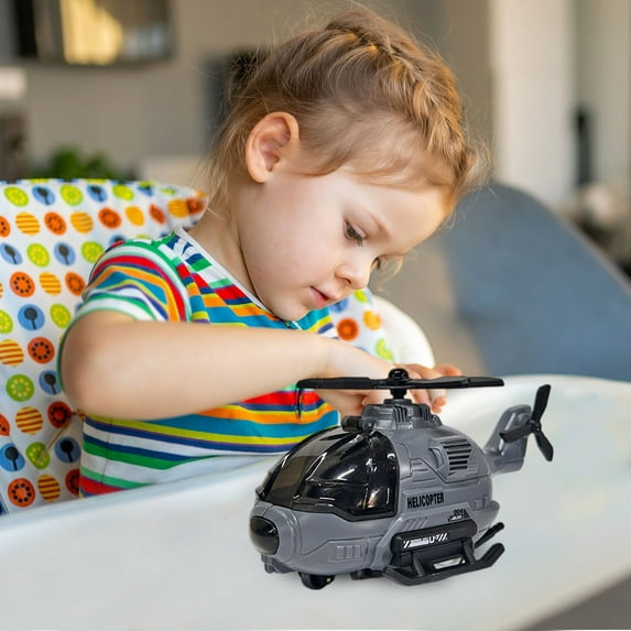 Simulation Helicopter Model Toy with Spinning Rotor Blades Inertial ...