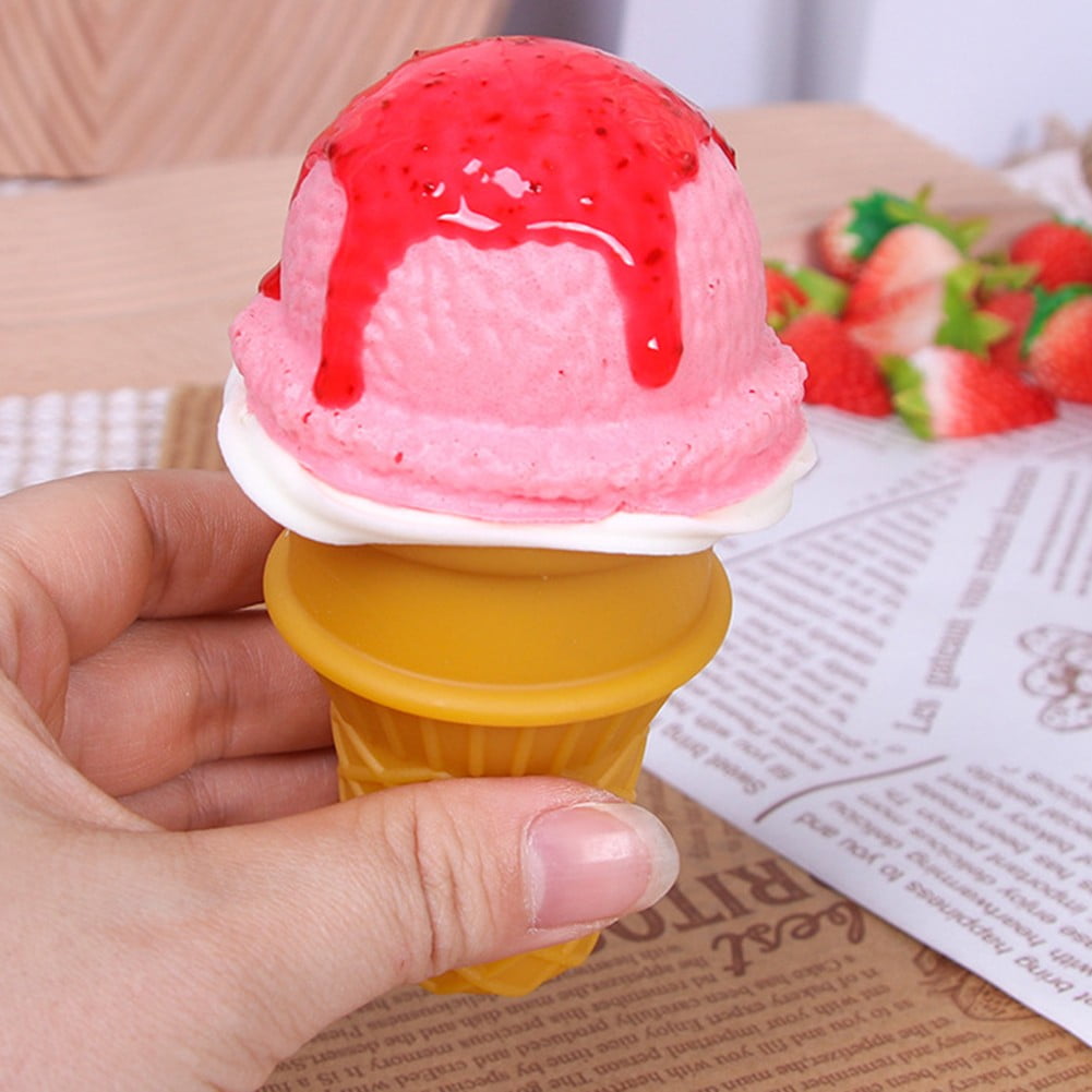 Simulation Ice Cream Model Realistic Artificial Ice-Cream Cone Fake ...