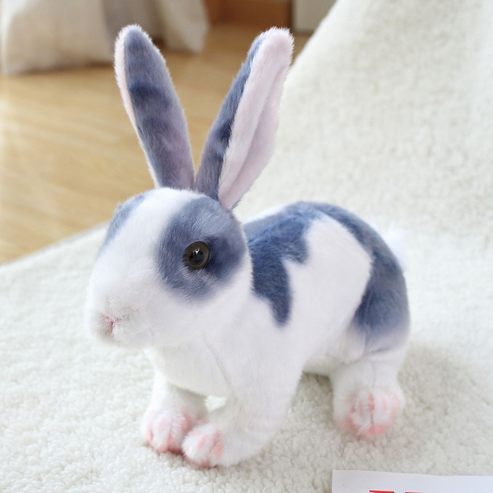 Simulation Kawaii Realistic Rabbit Plush Toy Lifelike Animal Stuffed ...
