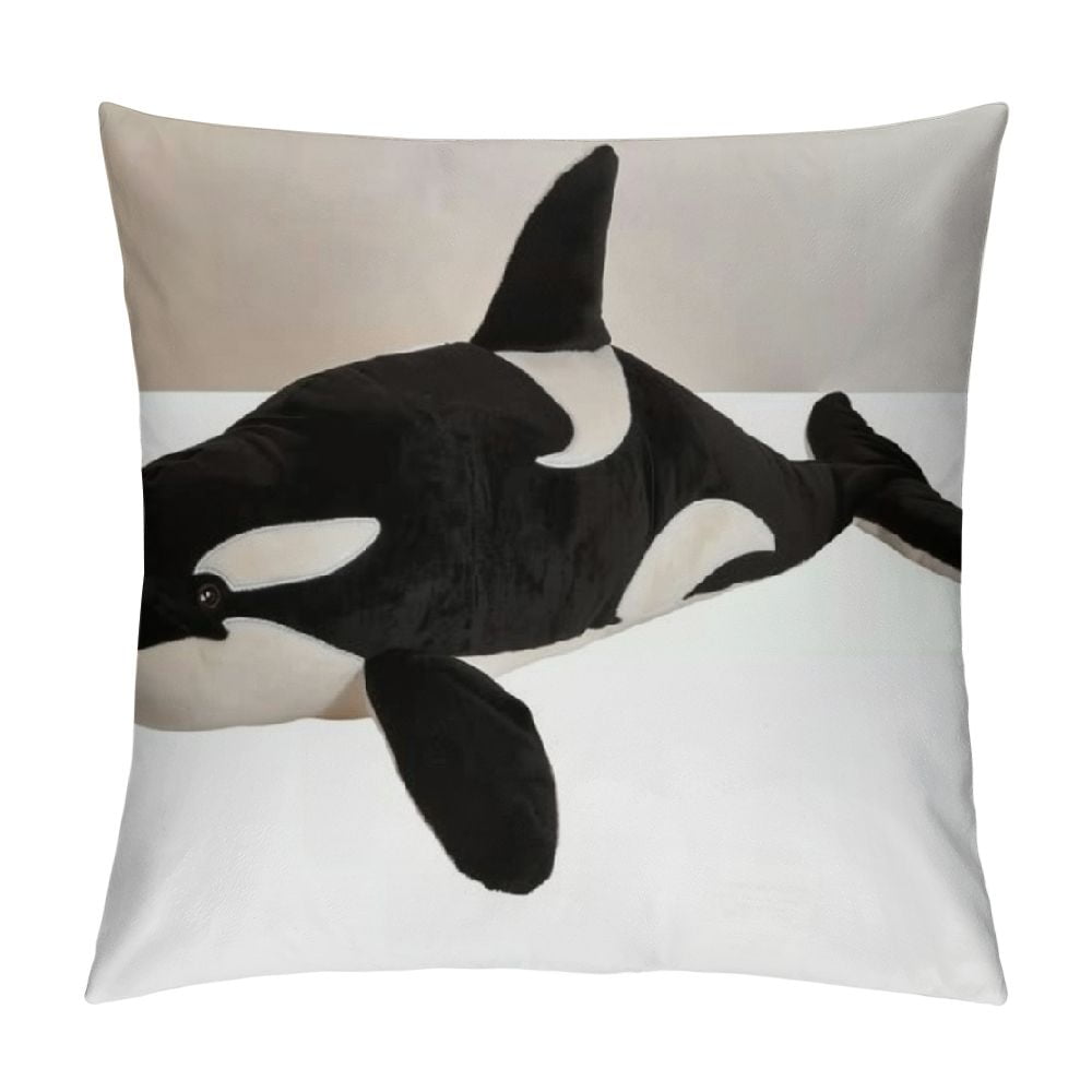 Simulation Killer Whale Plush Toys Stuffed Orcinus Orca Fish Doll Shark ...