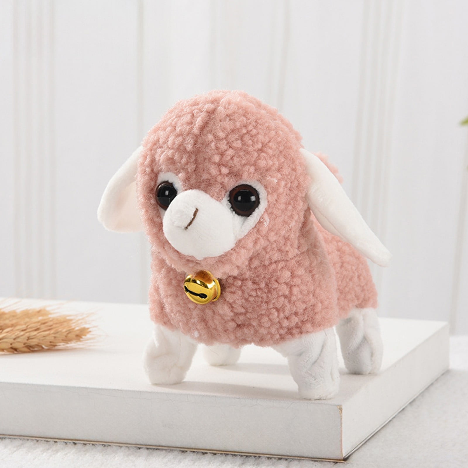 Simulation Lamb Plush Toy 7 Inch,Realistic Electric Stuffed Animal-Can ...