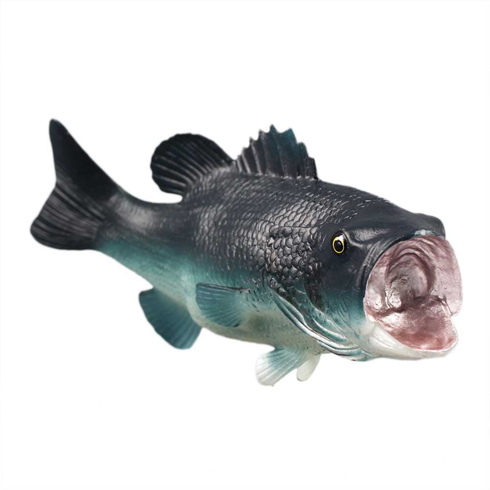 Simulation Largemouth Bass Toys Plastic Realistic Animal Figures Model ...